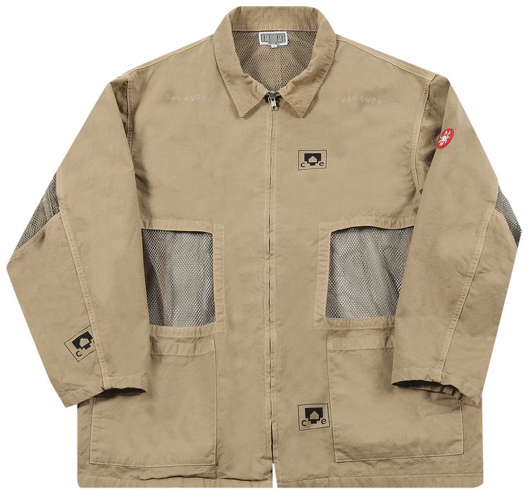Buy Cav Empt Overdye Mesh Window Jacket 'Beige' - CES21JK09 BEIG | GOAT