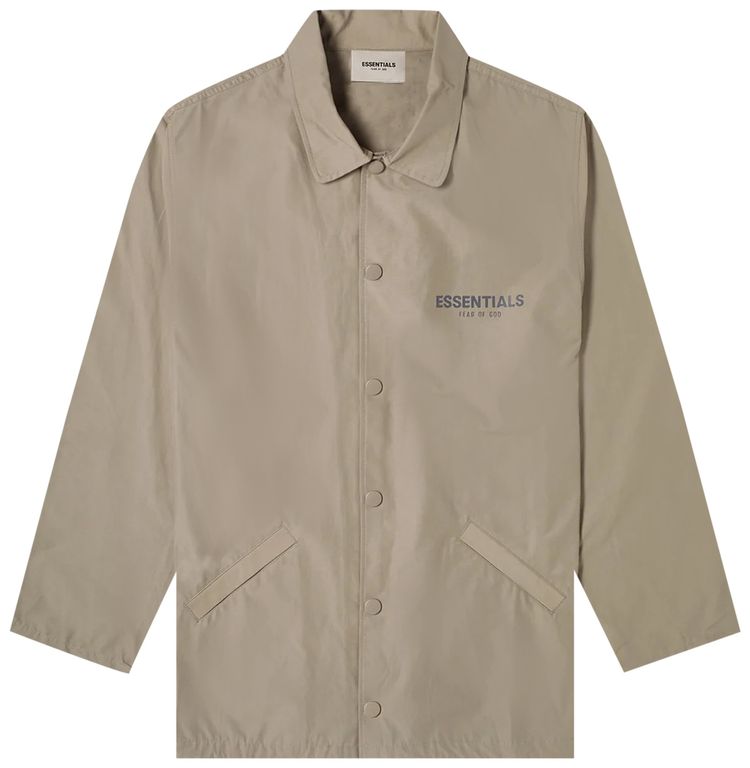Buy Fear of God Essentials Coaches Jacket 'Stone' - 202HO202037F | GOAT