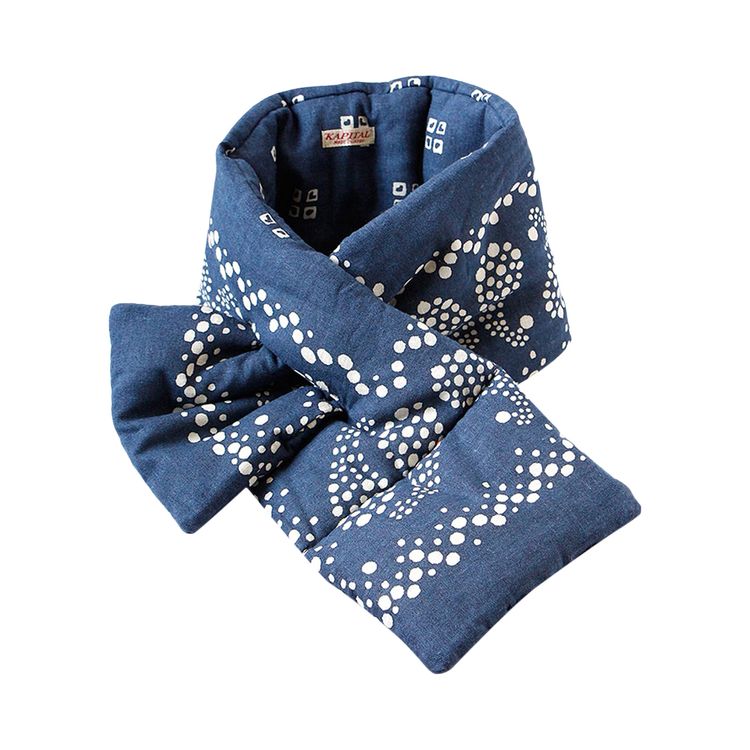 Buy Kapital Linen Rayon Bandana Kesa Scarf 'Navy' - EK 573 NAVY | GOAT UK