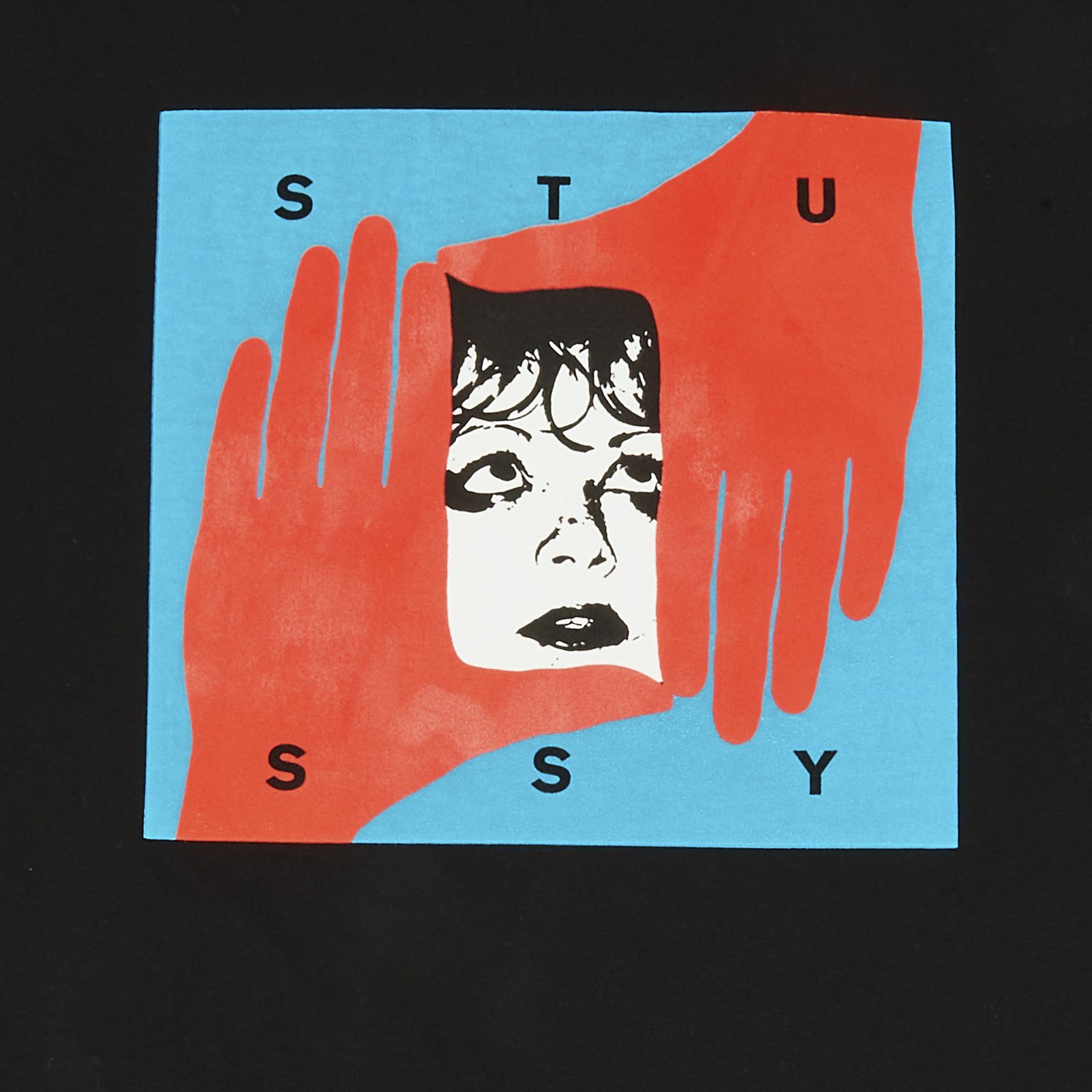 Buy Stussy Hand Frame Tee 'Black' - 1903721 BLAC | GOAT