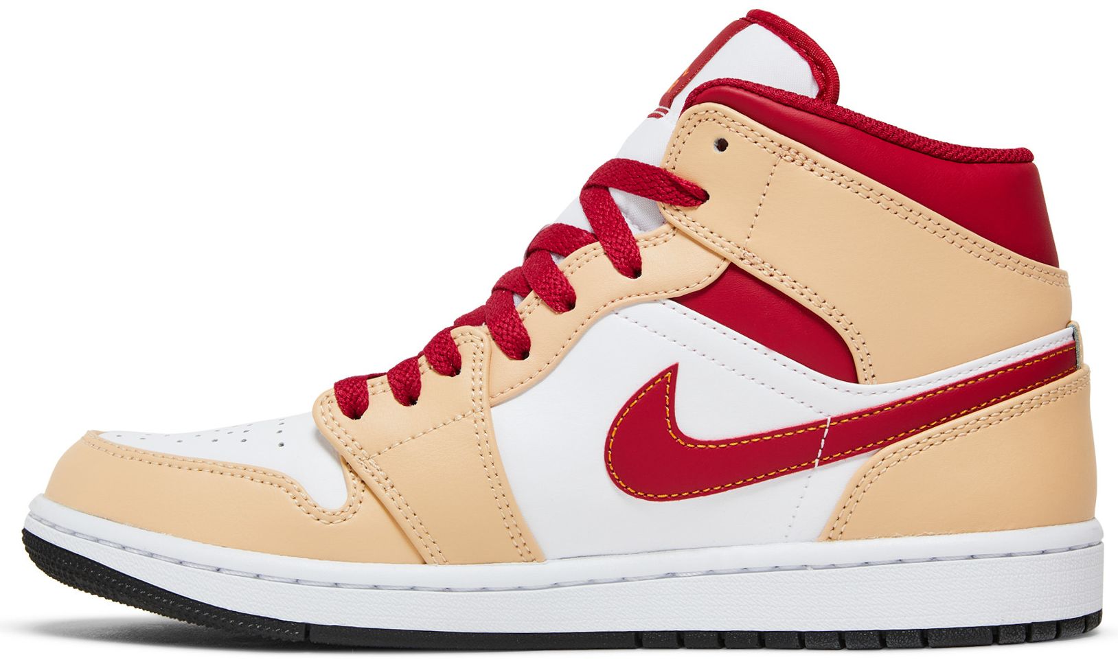 Buy Air Jordan 1 Mid 'Light Curry Cardinal Red' - 554724 201 | GOAT