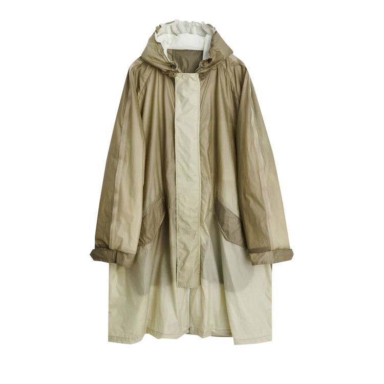 Buy Our Legacy Rubber Film Cloak Parka 'Olive' - M2221CF | GOAT