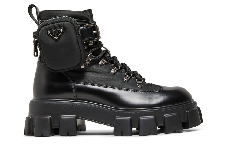 combat boots prada