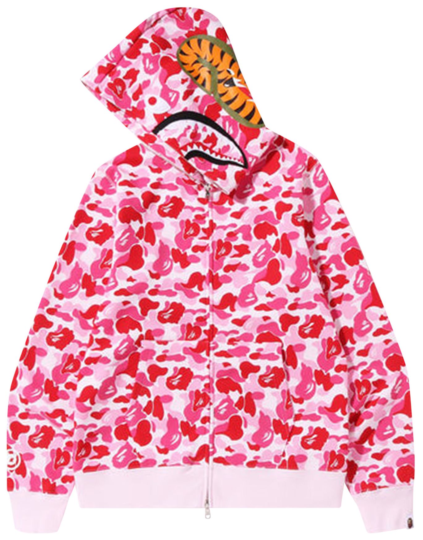 Buy BAPE ABC Camo Shark Full Zip Hoodie 'Pink' - 1I20 115 002 PINK | GOAT