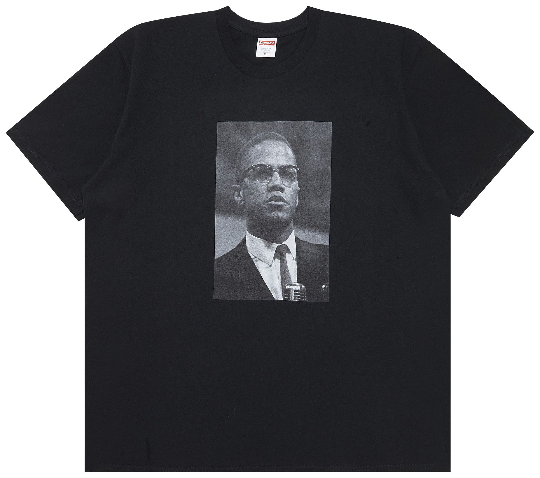 Buy Supreme Malcolm X Tee 'Black' - SS22T68 BLACK | GOAT