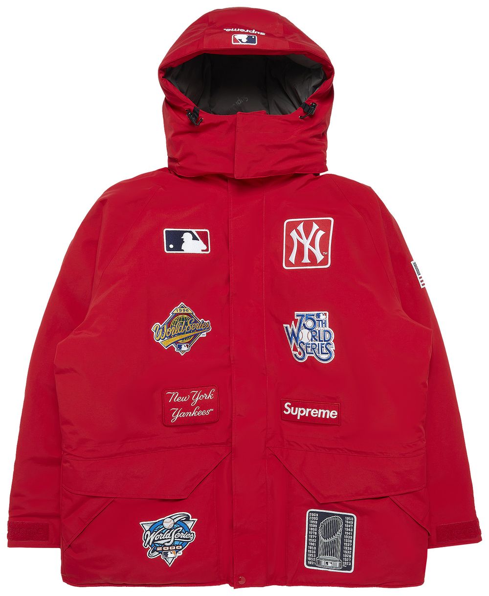 Buy Supreme x New York Yankees GORE-TEX 700-Fill Down Jacket 'Red ...