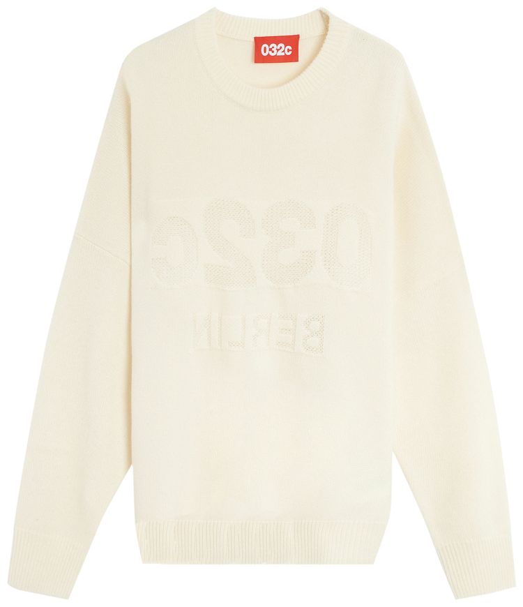 Buy 032C Selfie Sweater 'Natural White' - SS22 K 1012 M NATU | GOAT