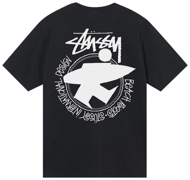 Buy Stussy Beach Roots Pigment Dyed Tee 'Black' - 1904800 BLAC | GOAT