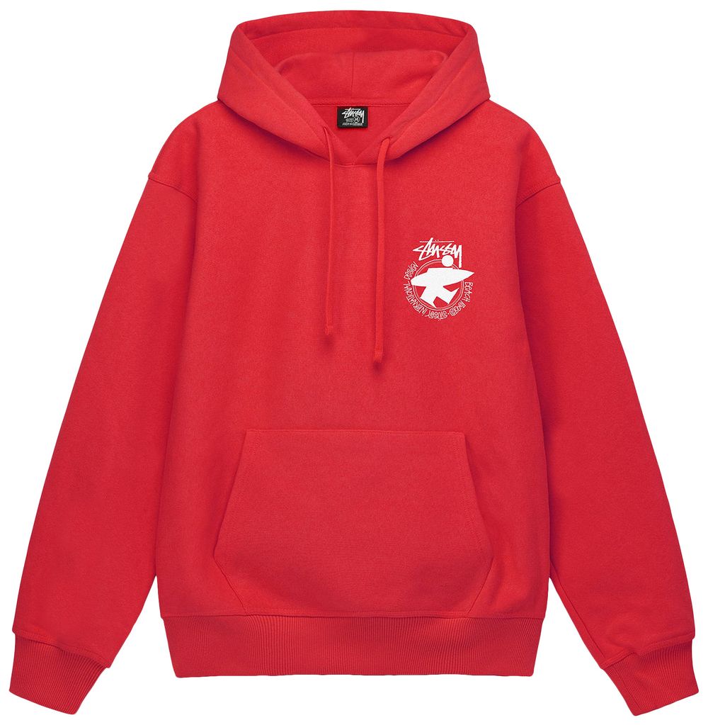 Stussy Beach Roots Hoodie 'Red' | GOAT