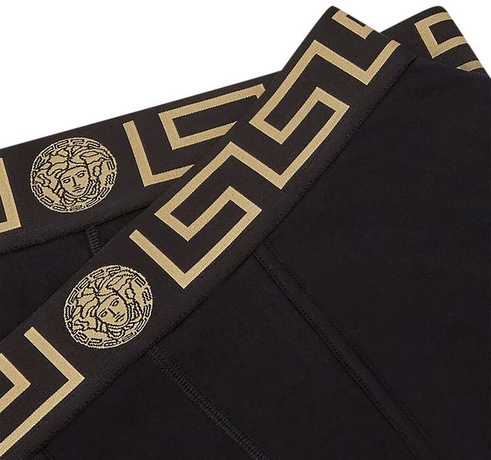 Buy Versace Greca Border Trunks Bi-Pack 'Black' - AU10181 A232741 A80G ...