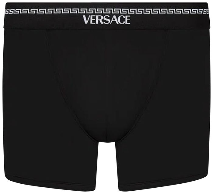 Buy Versace Logo Boxers 'Black' - 1003693 1A02541 1B000 | GOAT