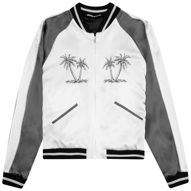 Buy Palm Angels Palms Souvenir Jacket 'Anthracite ...