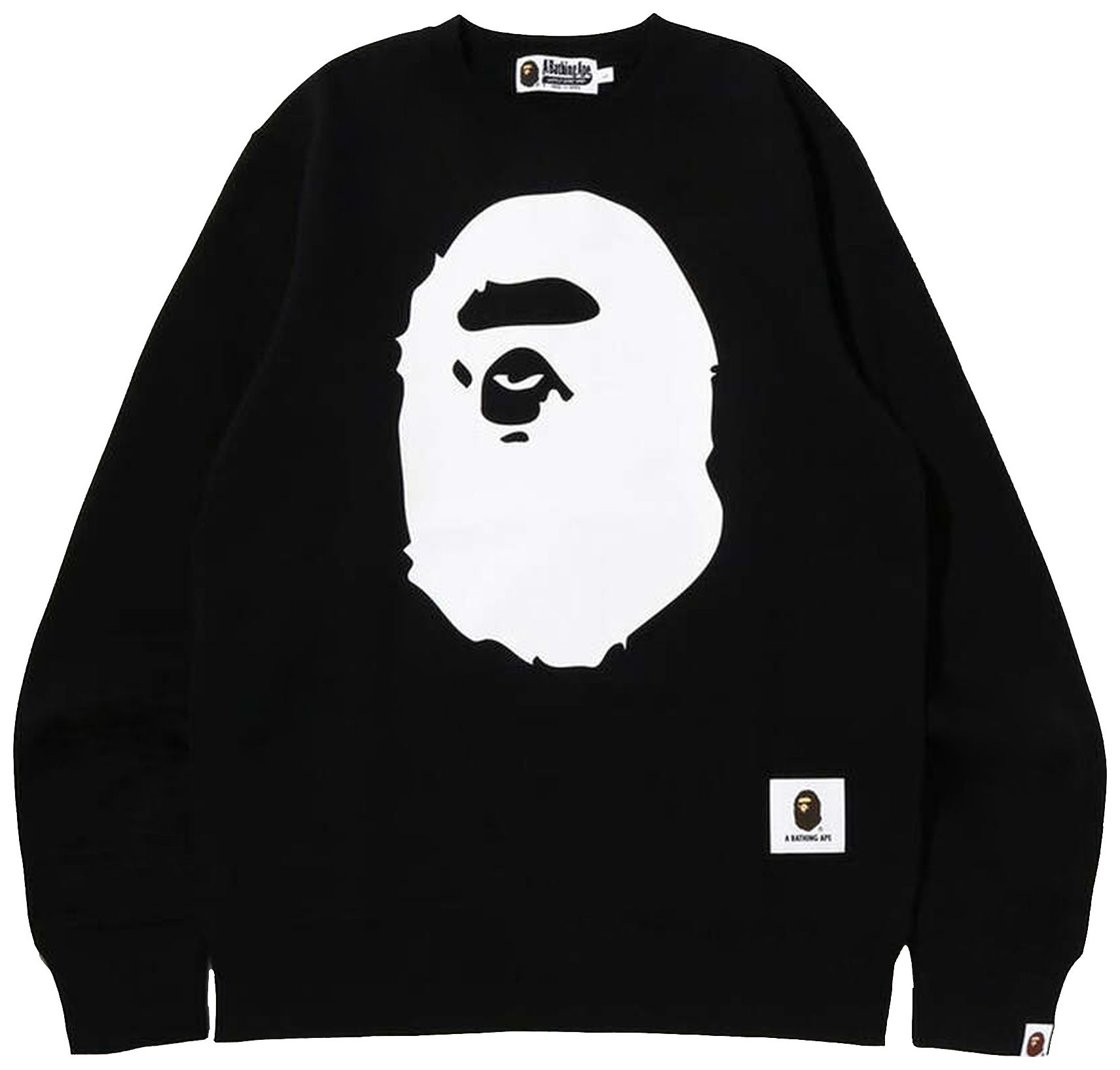 Buy BAPE Ape Head Crewneck 'Black' - 4I20 113 004 BLACK | GOAT