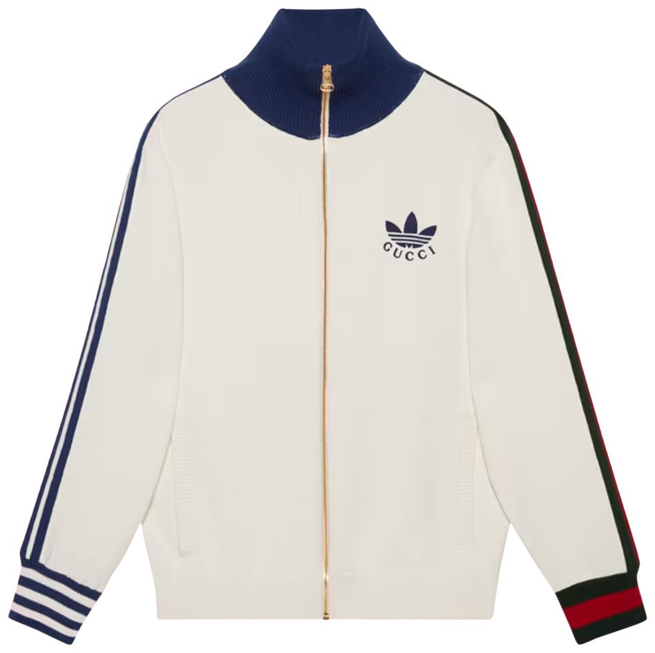 Buy adidas x Gucci Viscose Zip-Up Jacket 'White' - 700476 XKCIF 9791 | GOAT