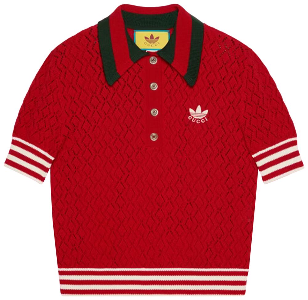 Buy adidas x Gucci Cotton Polo 'Red' - 693832 XKCDM 6429 | GOAT