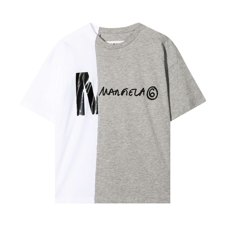 Buy MM6 Maison Margiela Kids Patchwork T-Shirt 'Grey' - M60133 MM010 ...