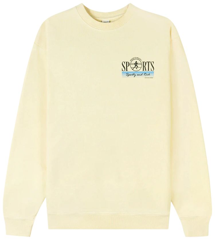 Buy Sporty & Rich Venice Crewneck 'Lemon/Black' - CR451LE LEMO | GOAT