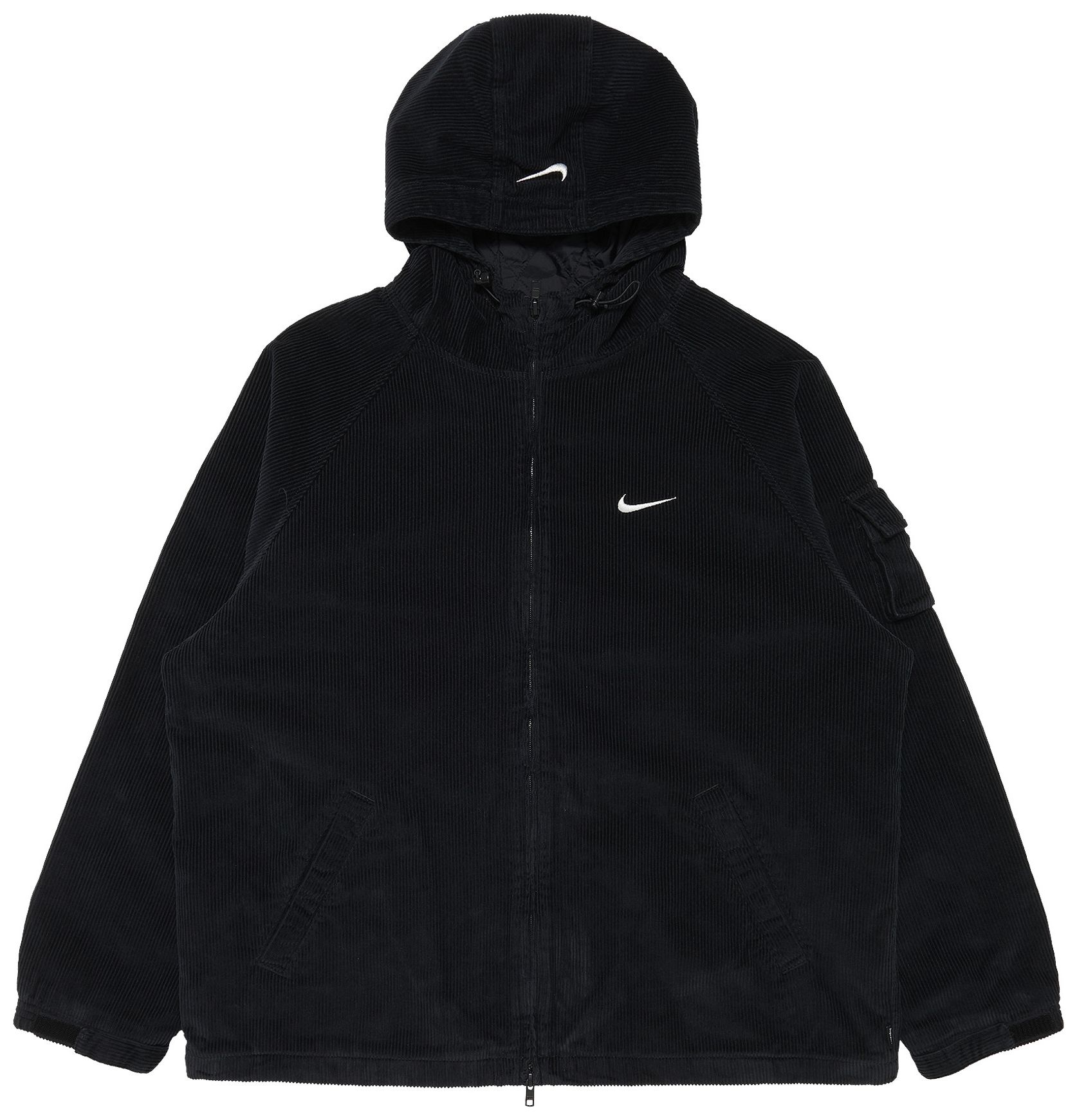 Buy Supreme x Nike Arc Corduroy Hooded Jacket 'Black' - SS22J1 BLACK | GOAT