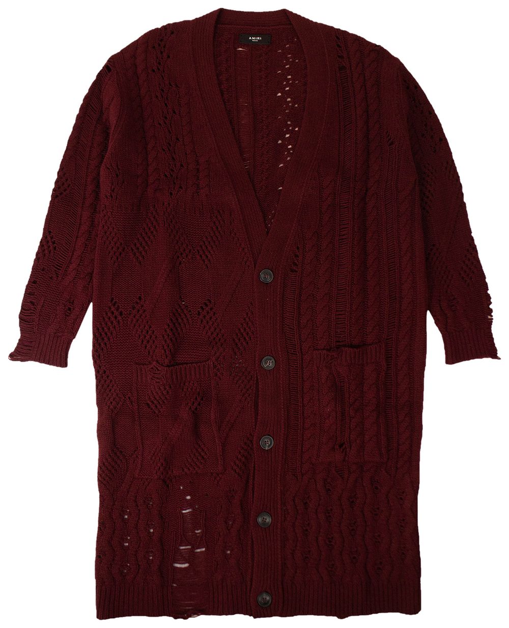 Buy Amiri Oversized Multipoint Cardigan 'Burgundy' - W9M05212WCBUR BURG ...