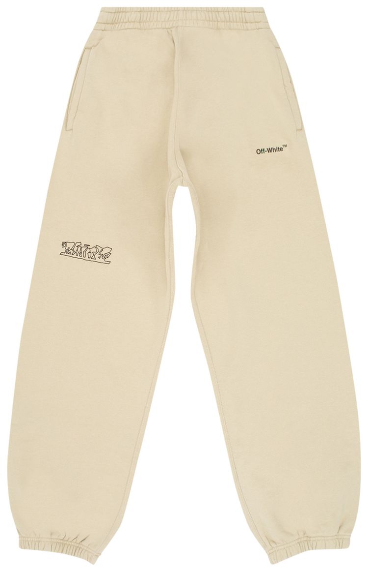 Buy Off-White Figure Of Speech Slim Sweatpant 'Dark Sand/Black ...