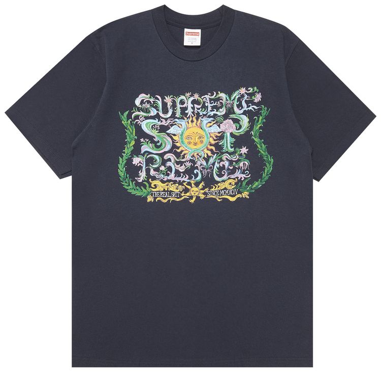 Buy Supreme Crest Tee 'Navy' - SS21T23 NAVY | GOAT