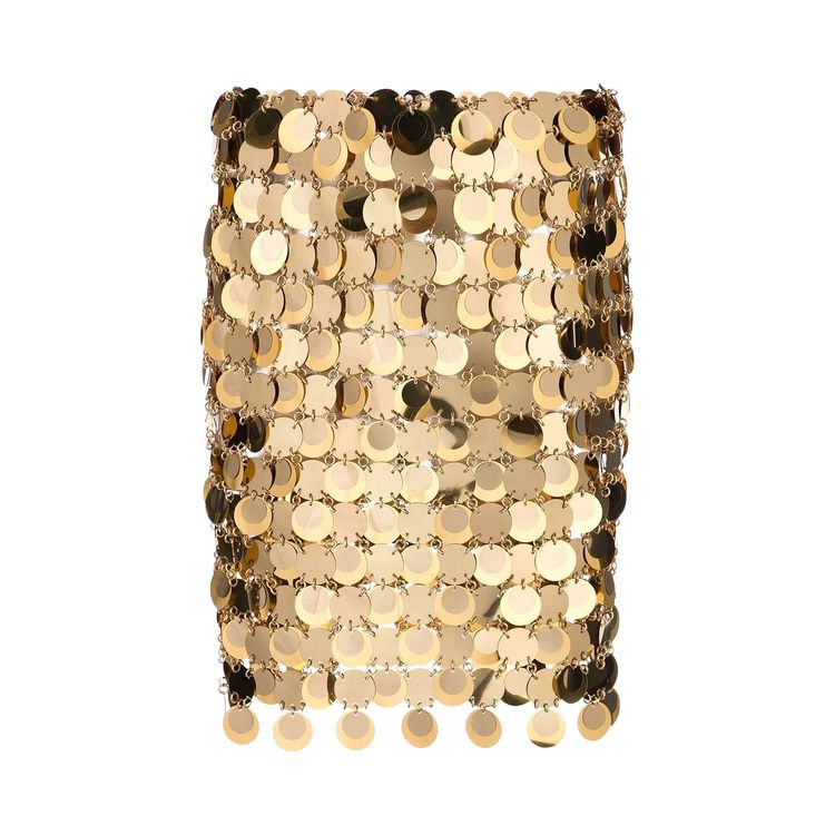 Buy Rabanne Jupe Mini Skirt 'Gold' - 19AIJU010PS0133 P710 | GOAT UK