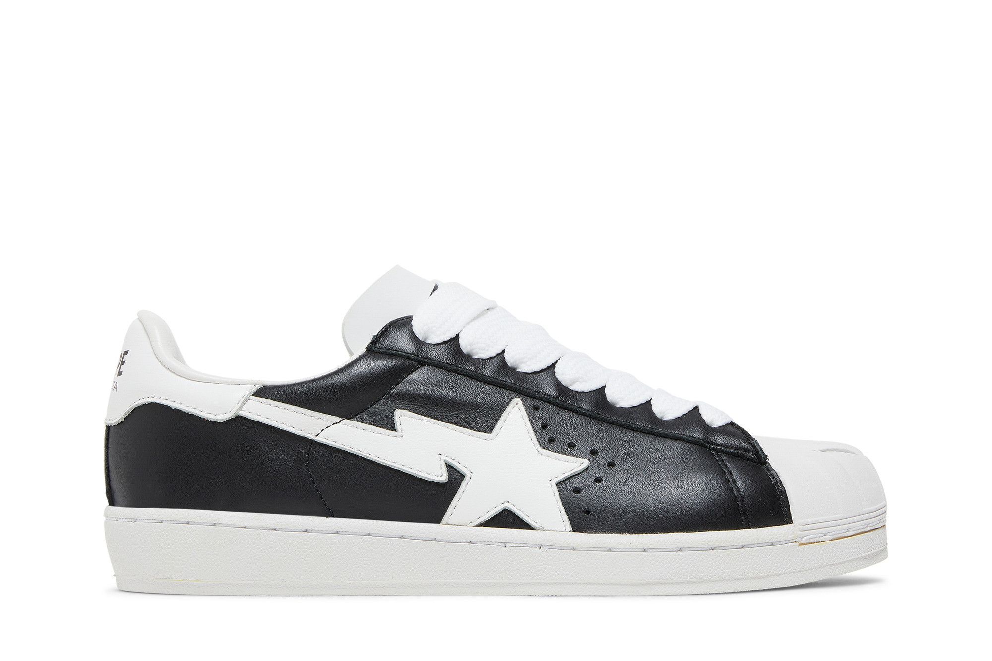 Buy Bapesta 'Black White' - 0708FS 004 BLK | GOAT