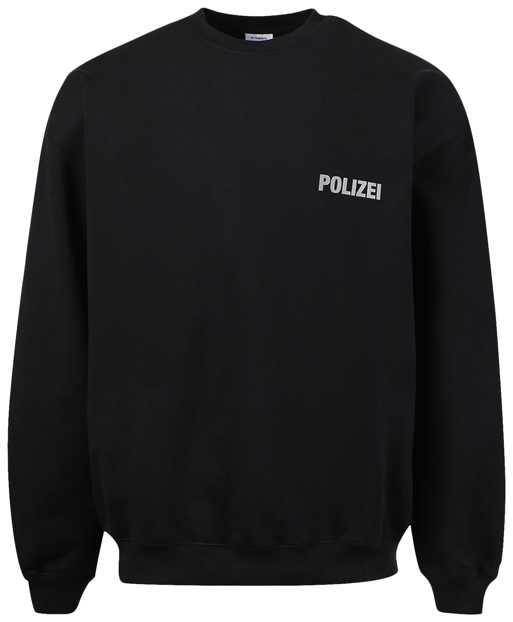 Buy Vetements Polizei Sweatshirt 'Black' - UA53CN200B BLAC | GOAT