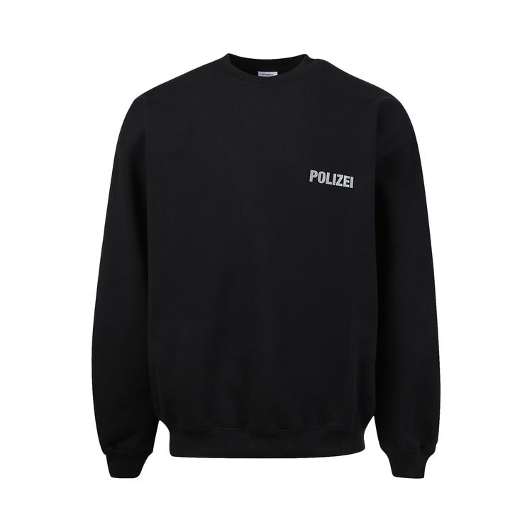 Buy Vetements Polizei Sweatshirt 'Black' - UA53CN200B BLAC | GOAT