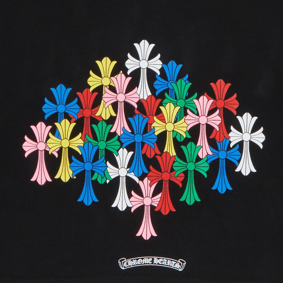 Buy Chrome Hearts Cross Long-Sleeve T-Shirt 'Black/Multicolor' - 1383 ...