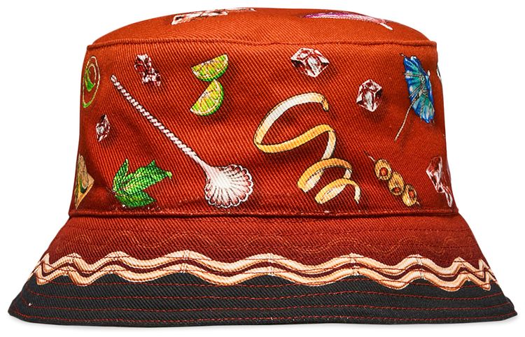 Buy Casablanca Printed Denim Bucket Hat 'Sunset' - AS22 HAT 003 SUNS ...