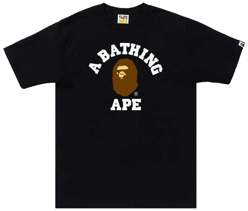 Buy BAPE College Tee 'Black' - 1I80 110 001 BLACK | GOAT