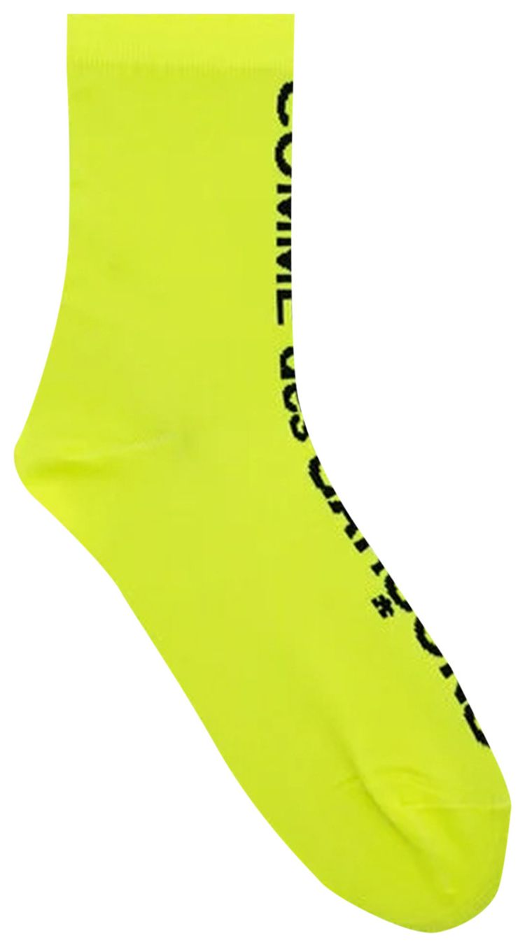 Buy Comme des Garçons Logo Print Socks 'Fluo Pink' - GI K505 051 1 | GOAT
