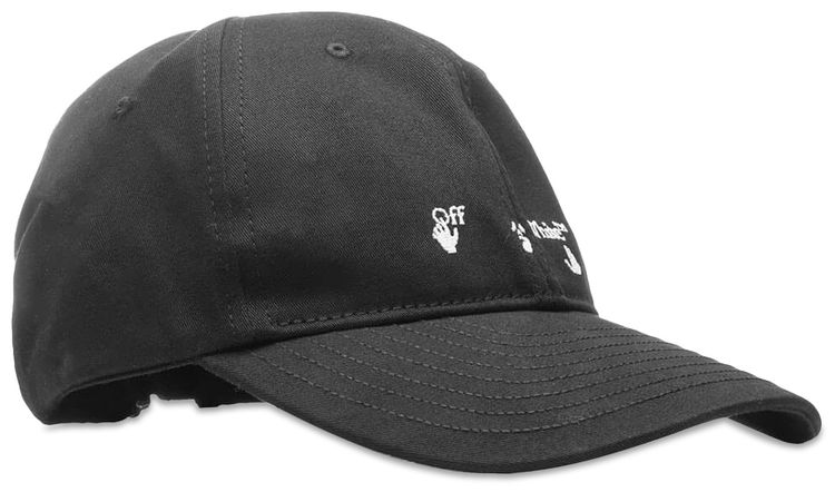 Buy Off-White Logo Baseball Cap 'Black/White' - OMLB041C99FAB0011001 | GOAT
