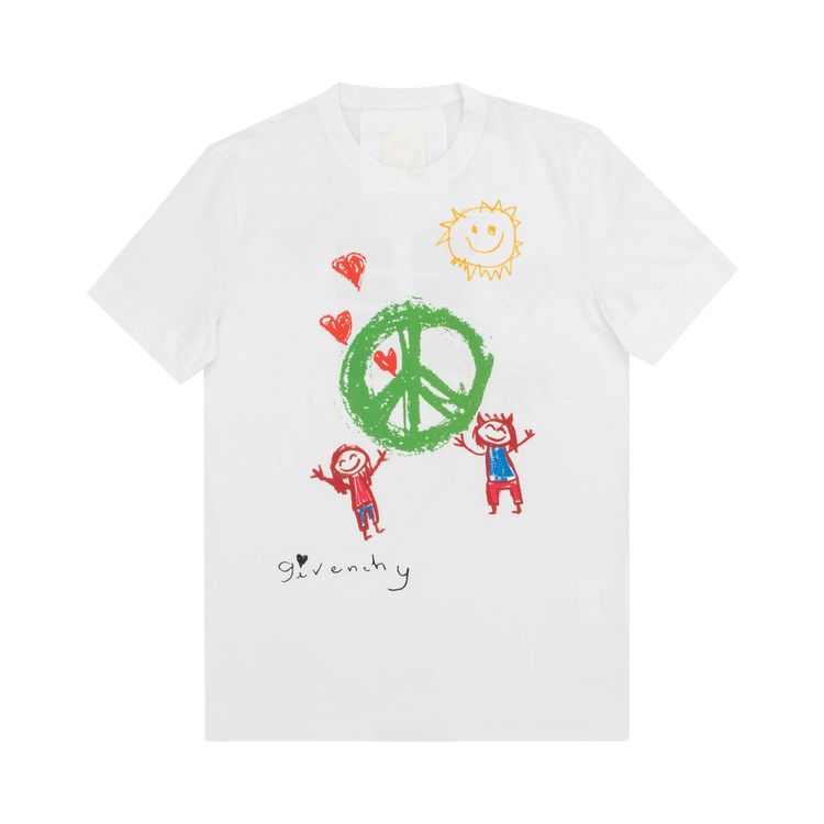 Buy Givenchy Slim Fit Print T-Shirt 'White' - BM71DR3Y6B 100 | GOAT