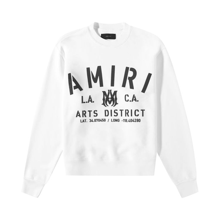 Buy Amiri Stencil Crew 'White' - PF22MJC050 100 WHIT | GOAT