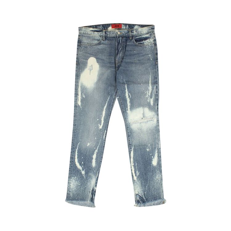 Buy 424 Heavy Destruct Straight Fit Jeans 'Blue' - 424MSS20006 BLU ...