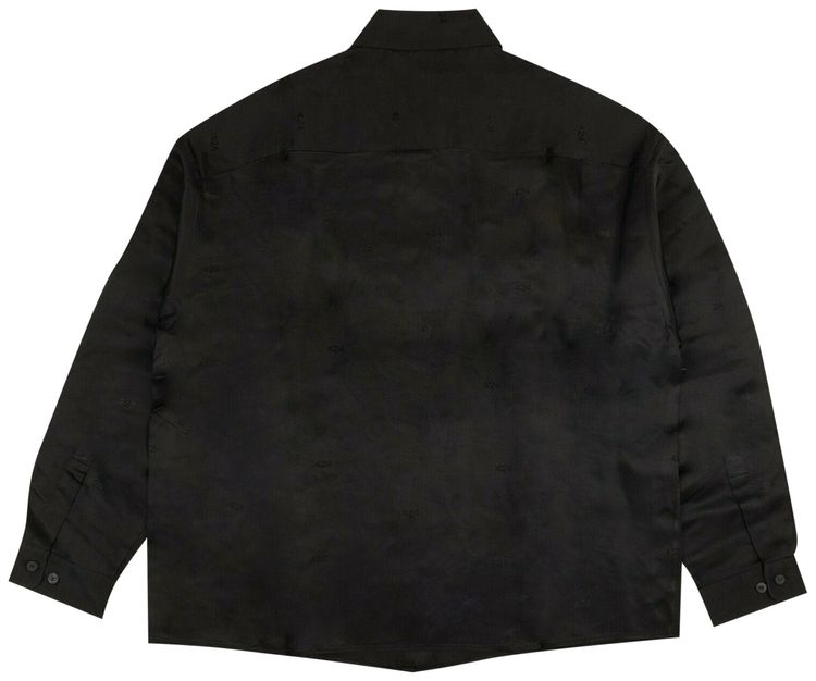 Buy 424 Logo Long-Sleeve Button Down Shirt 'Black' - 424C AW19 0084 NLK | GOAT