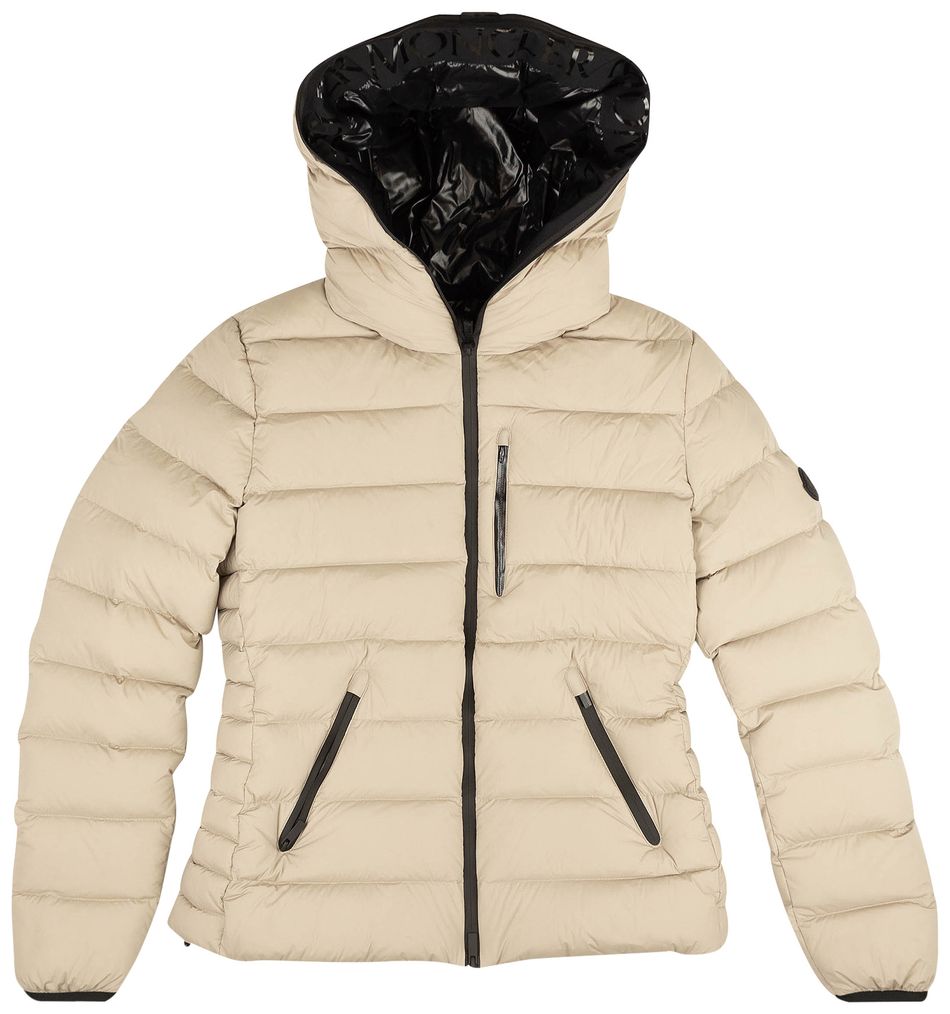 Buy Moncler Herbe Zip Up Short Down Puffer Jacket 'Tan ...