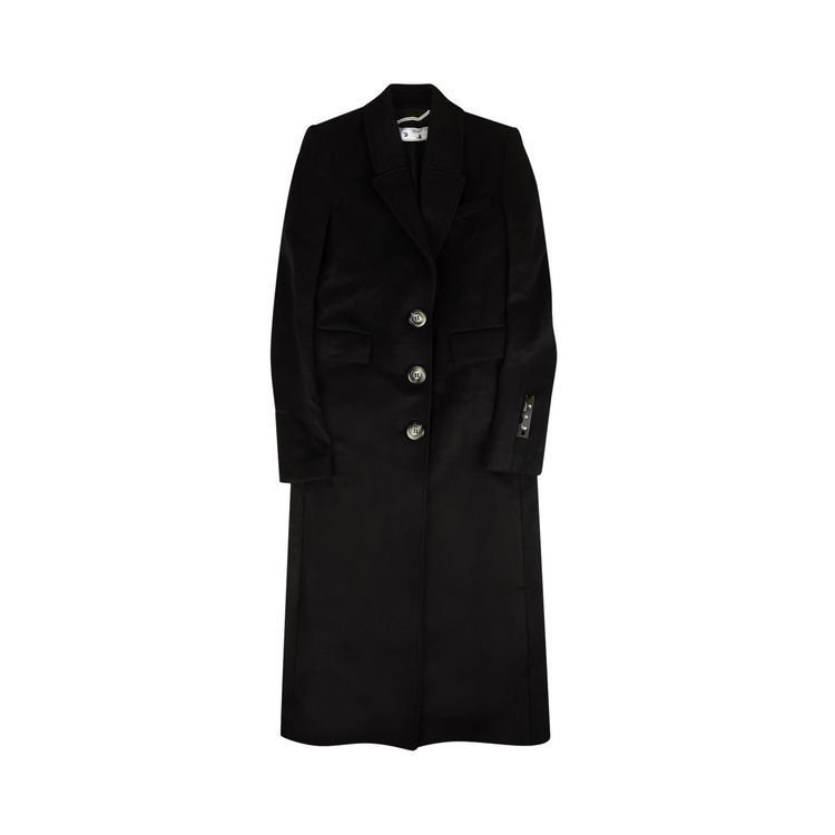 Buy Off-White Half Moon Trench Coat 'Black' - OWEA222E20FAB0011000 | GOAT