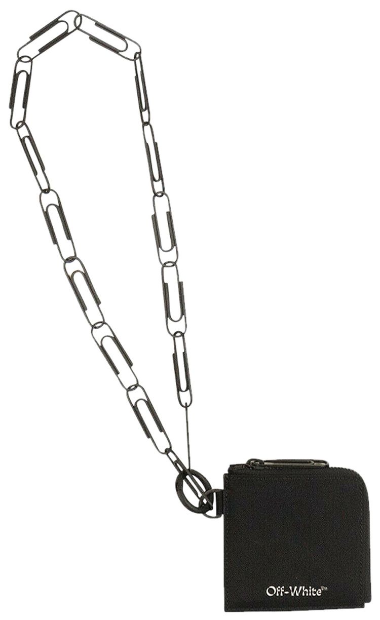Buy Off-White Logo Zip Chain Wallet 'Black' - OMNC017S205210201000 | GOAT