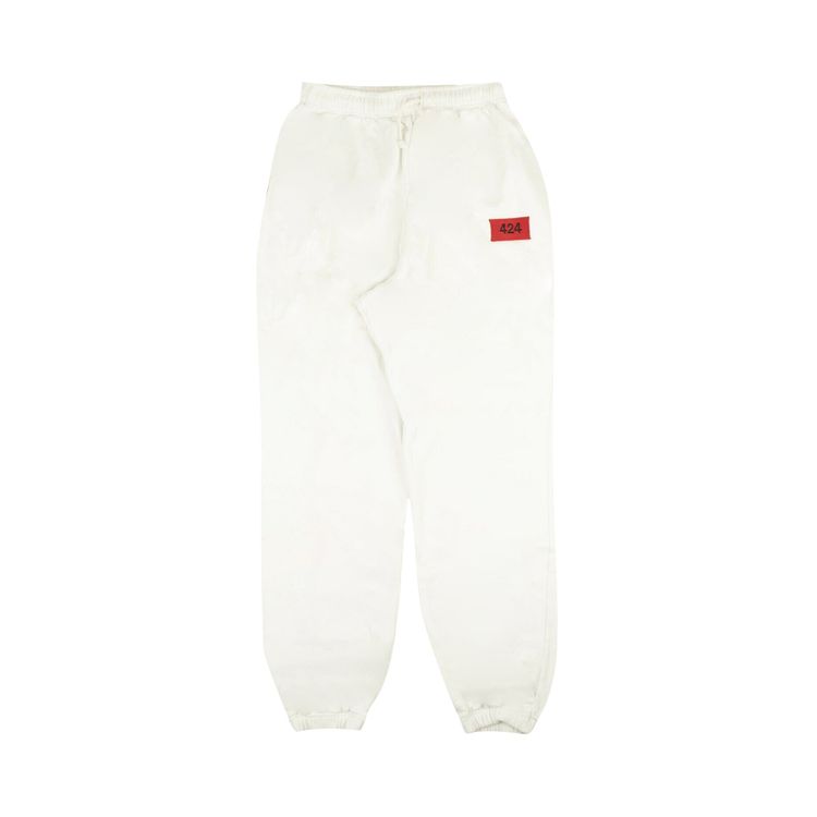 Buy 424 Logo Patch Sweatpants 'Off White/Red' - 424C PSS20 0033 WHT ...