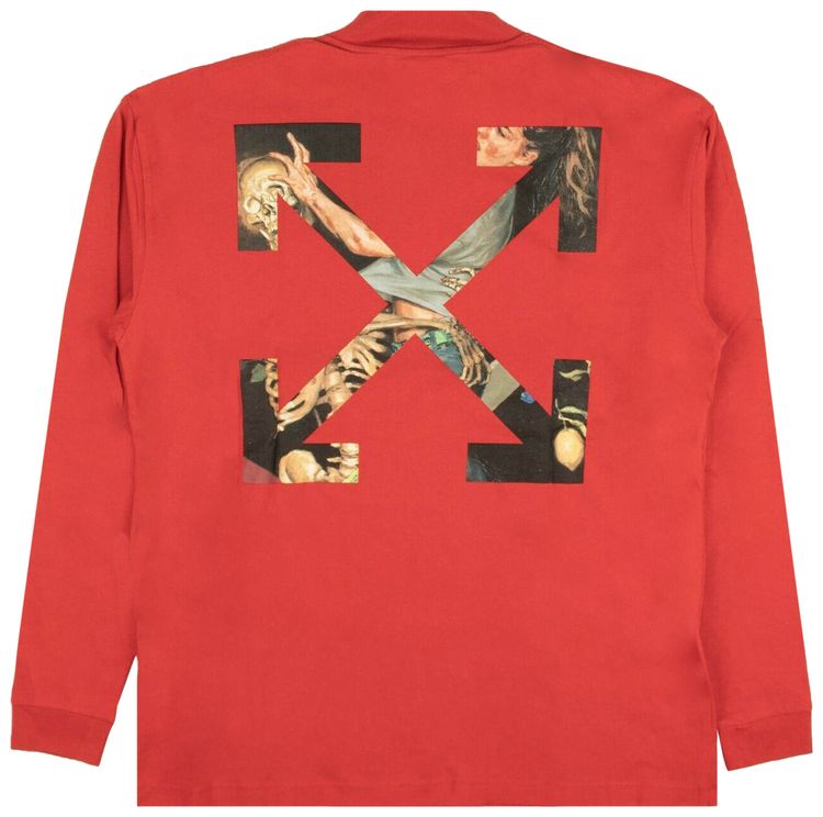 Buy Off-White Pascal Arrow Mockneck T-Shirt 'Red ...