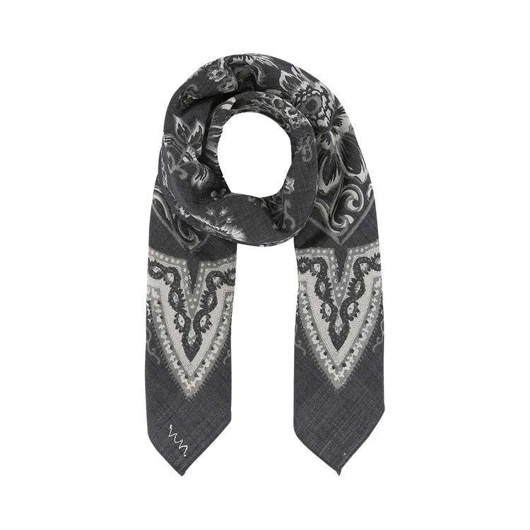 Buy Visvim Wildflower Scarf 'Black' - 122103003002 BLAC | GOAT