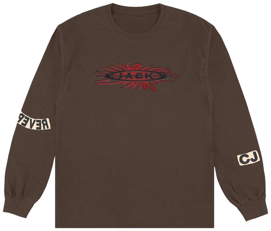 Buy Cactus Jack by Travis Scott Reverse Jack Long-Sleeve Tee 'Brown ...