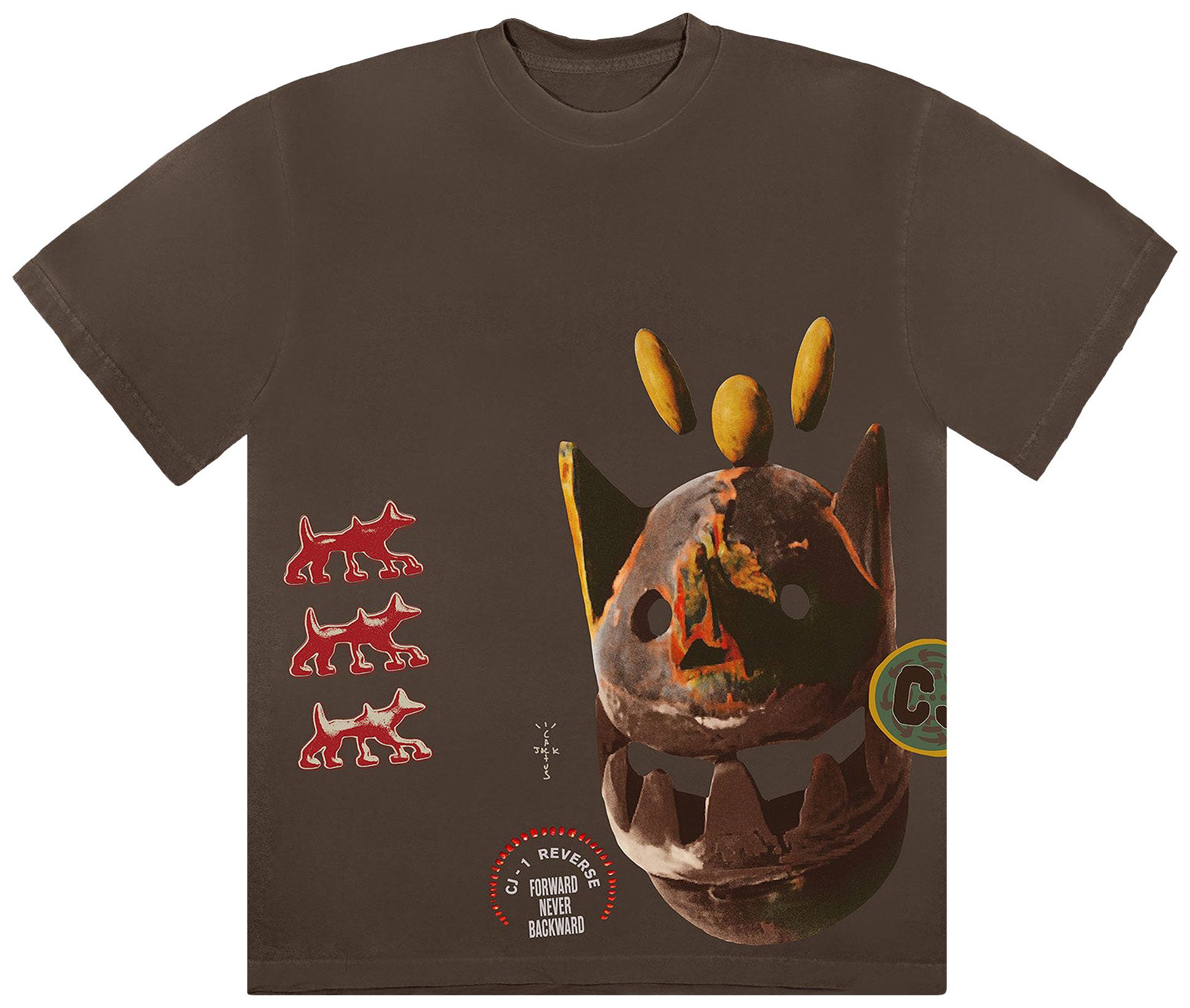 Buy Cactus Jack by Travis Scott Never Backward Tee 'Brown' - CJJ1 SS03 ...