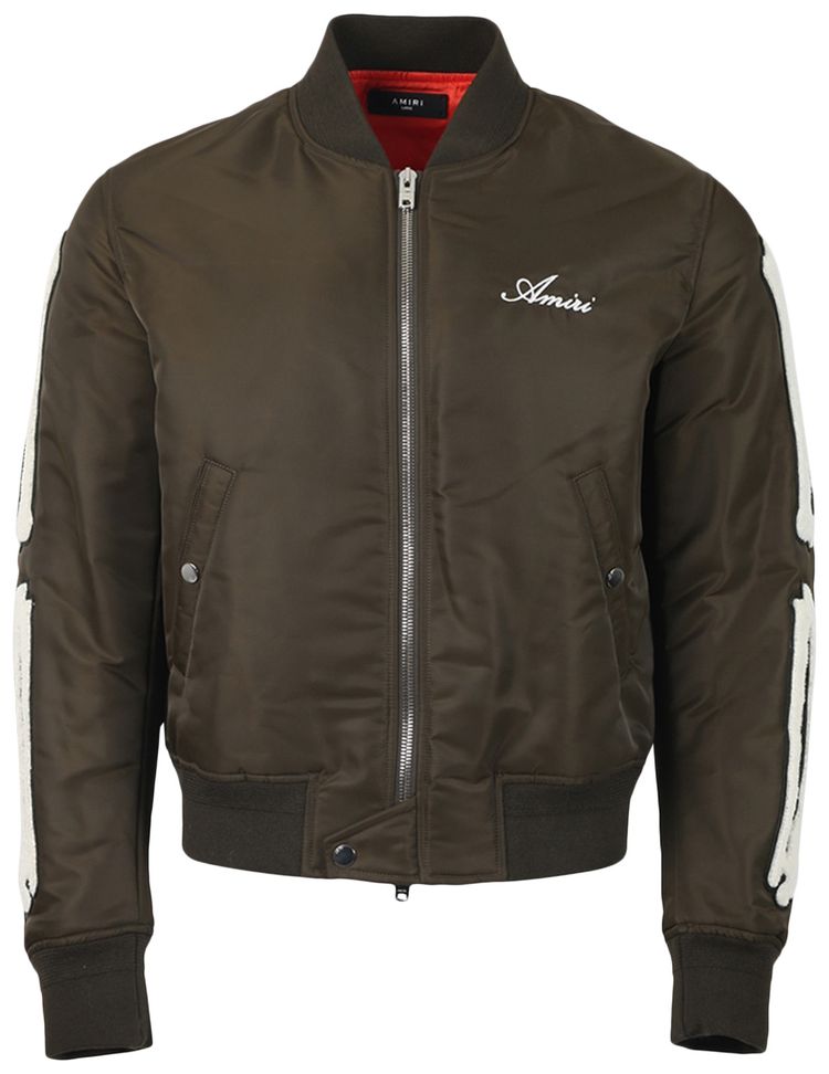 Buy Amiri Bones Bomber 'Green' - PF22MOS008 310 GREE | GOAT