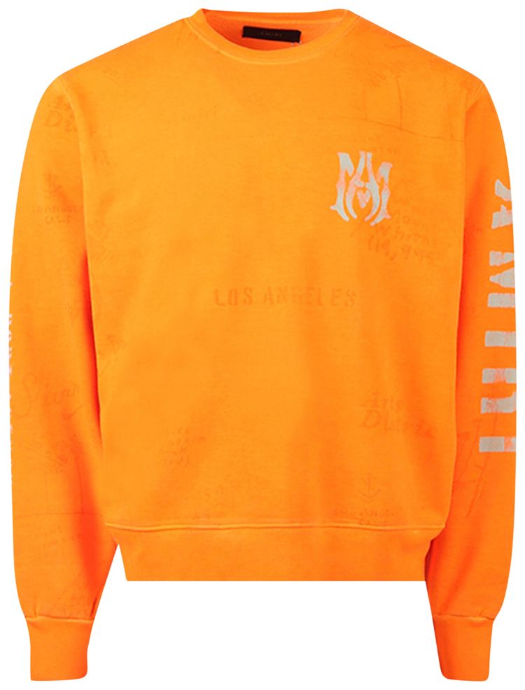 Buy Amiri Army Stencil Crew 'Orange' - PF22MJC019 665 ORAN | GOAT