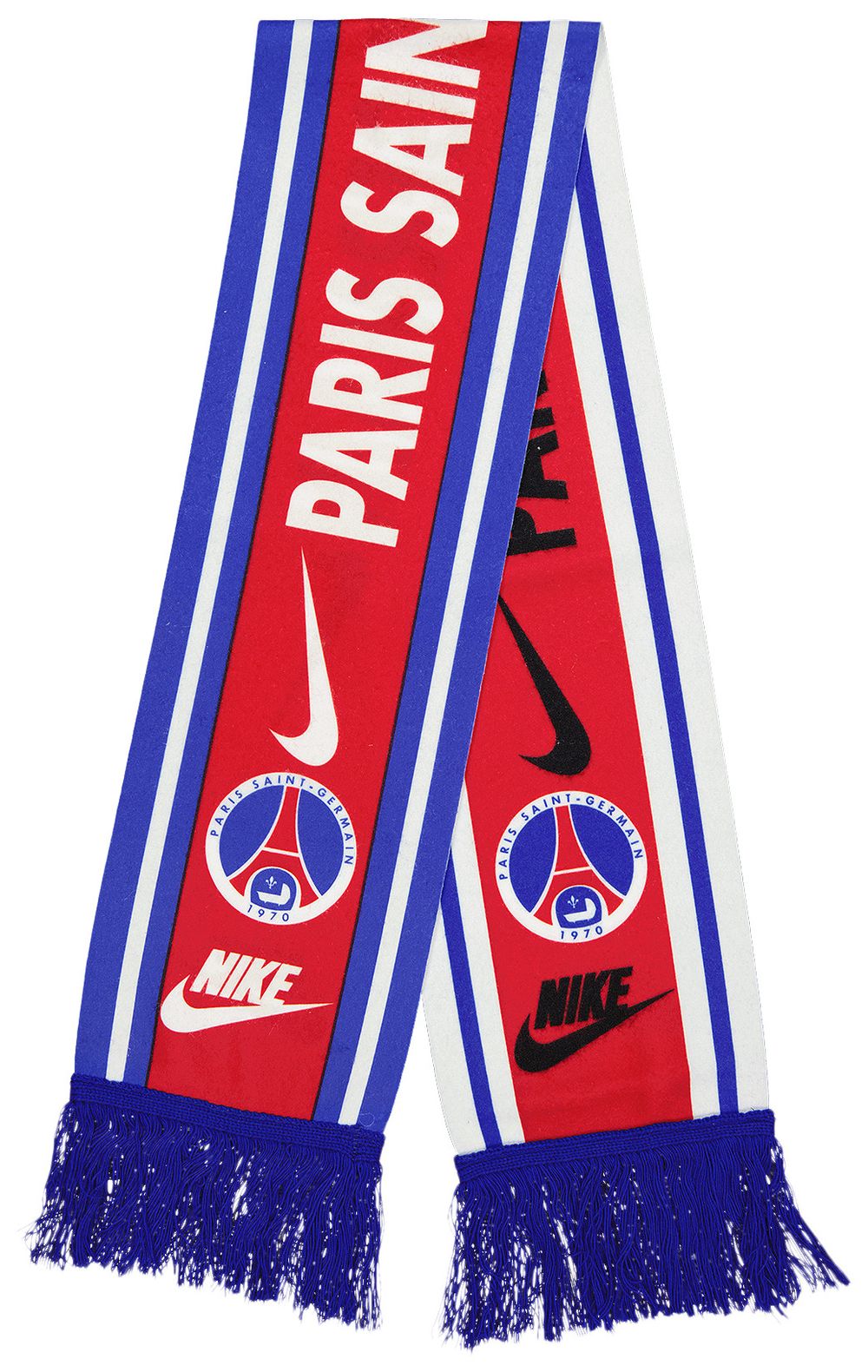 Buy Vintage Nike Paris Saint-Germain Logo Scarf 'Red/Blue/White' - 0001 ...