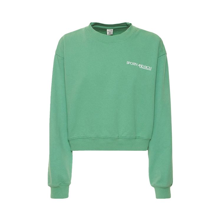 Buy Sporty & Rich Disco Cropped Crewneck 'Kelly' - 0690 2FW220106DCC ...